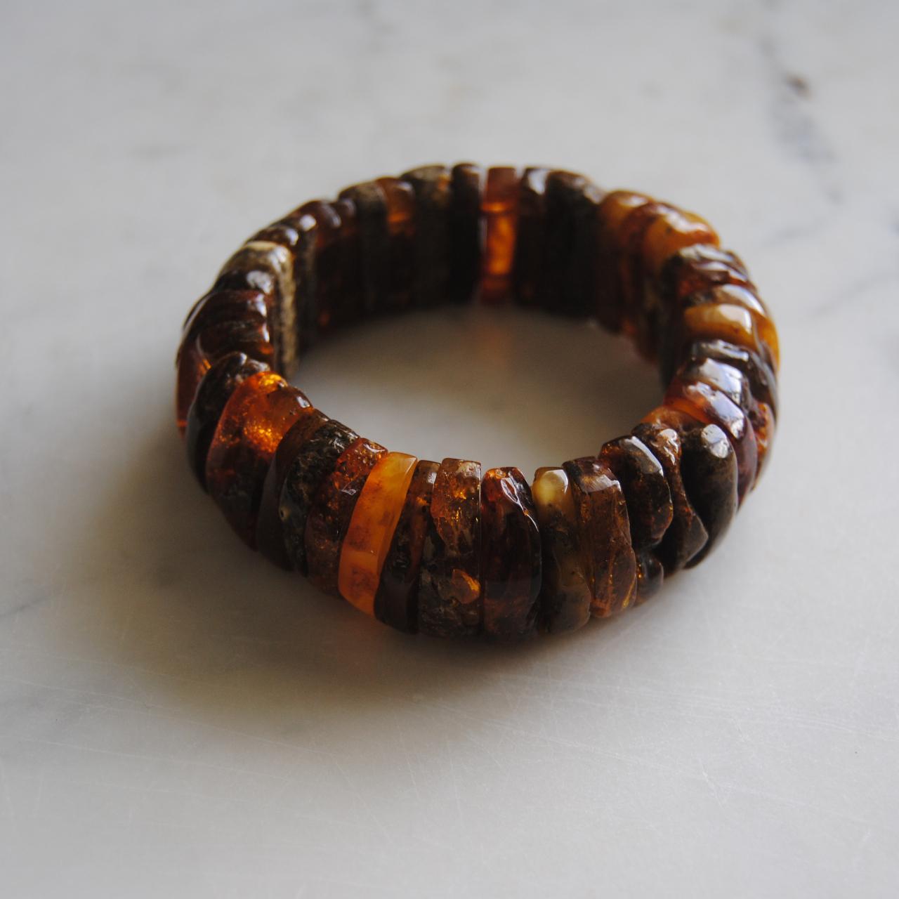 Antique Burma Amber Bracelet Vibrant antique amber... - Depop