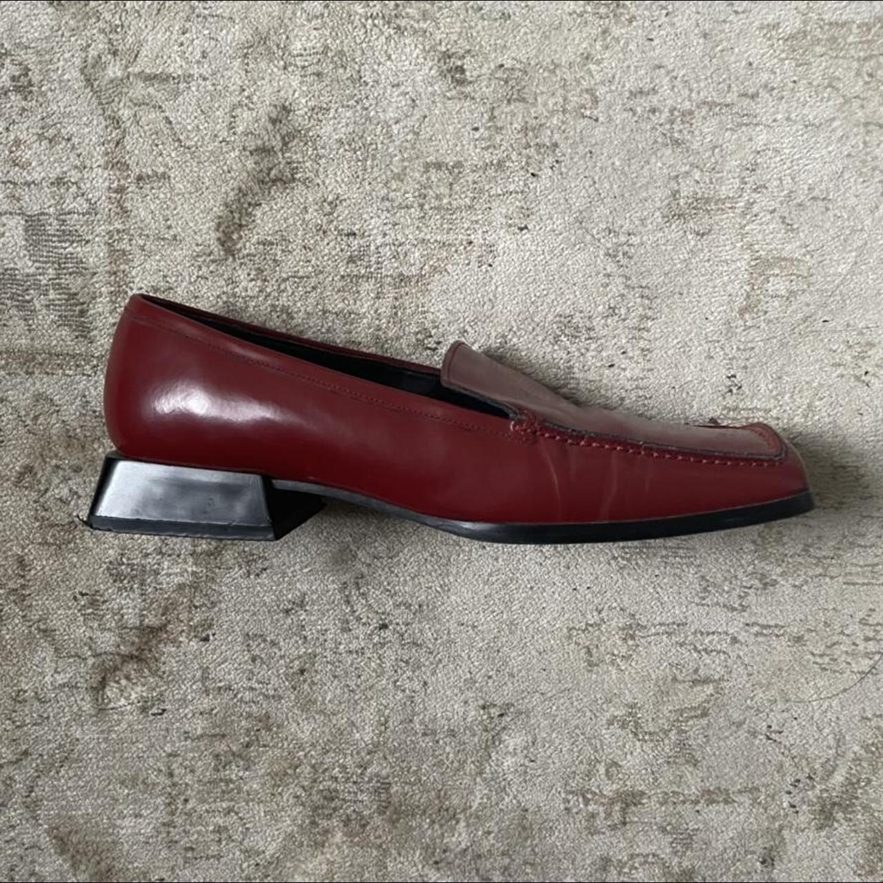 Reclaimed Vintage Women's Red Loafers | Depop