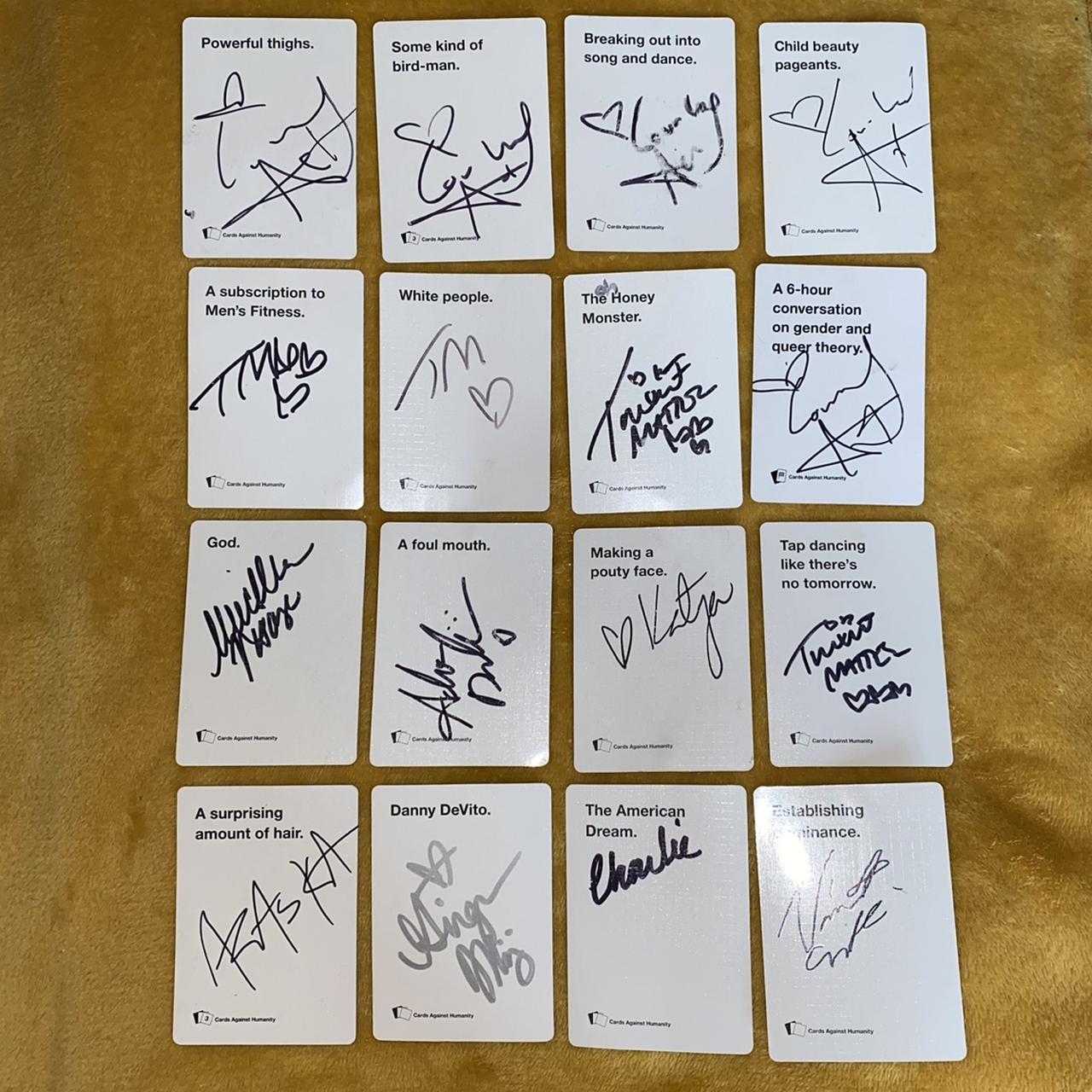 various cards agains humanity cards signed by... - Depop