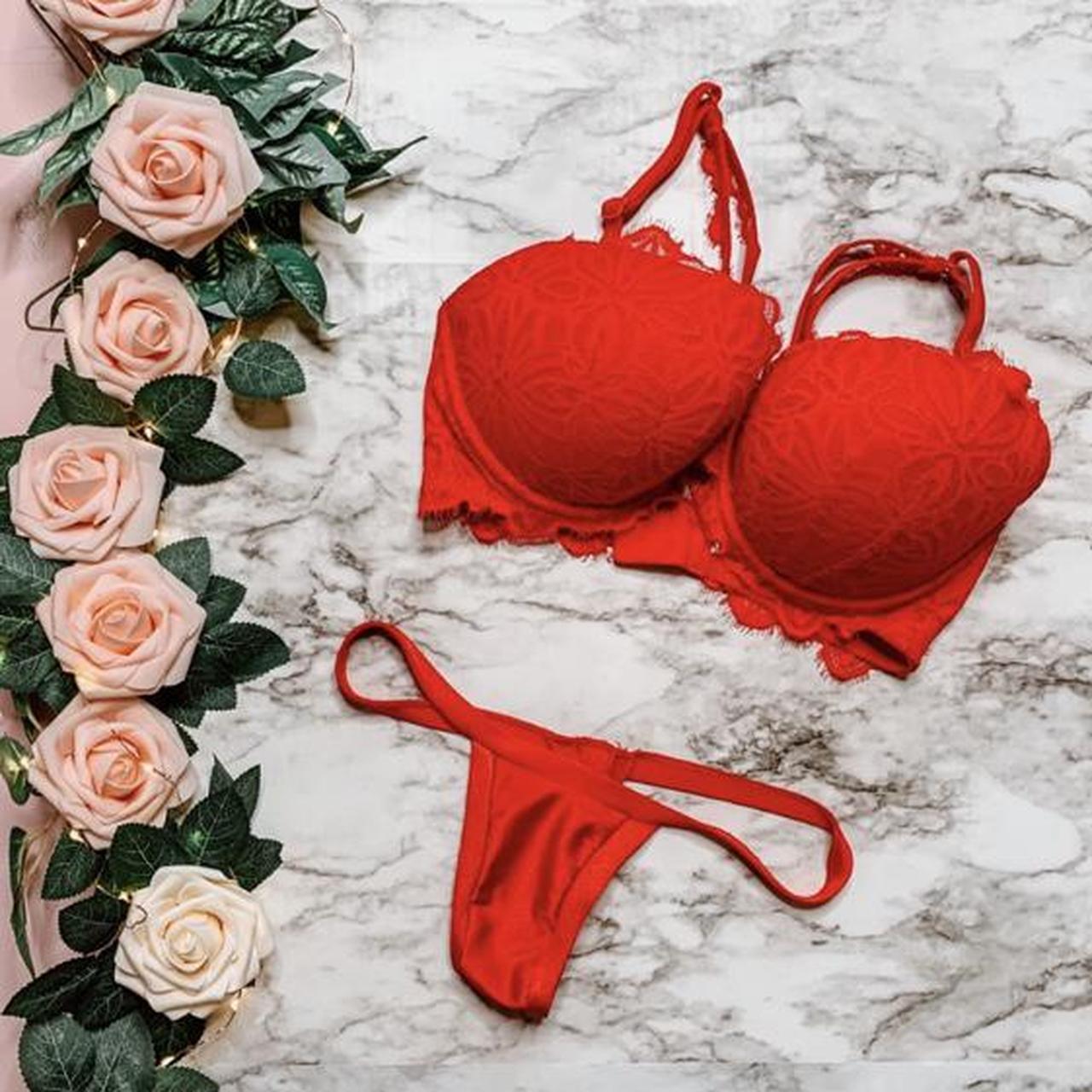 Victoria’s Secret Lace Bra and Panties Set Bra... - Depop