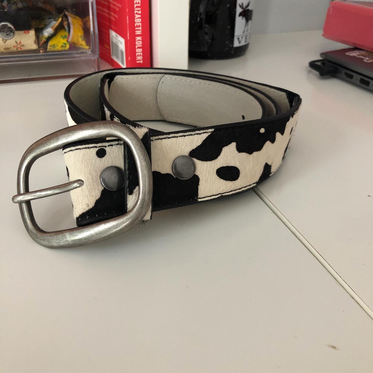 medium size cow belt!! made with genuine leather... - Depop