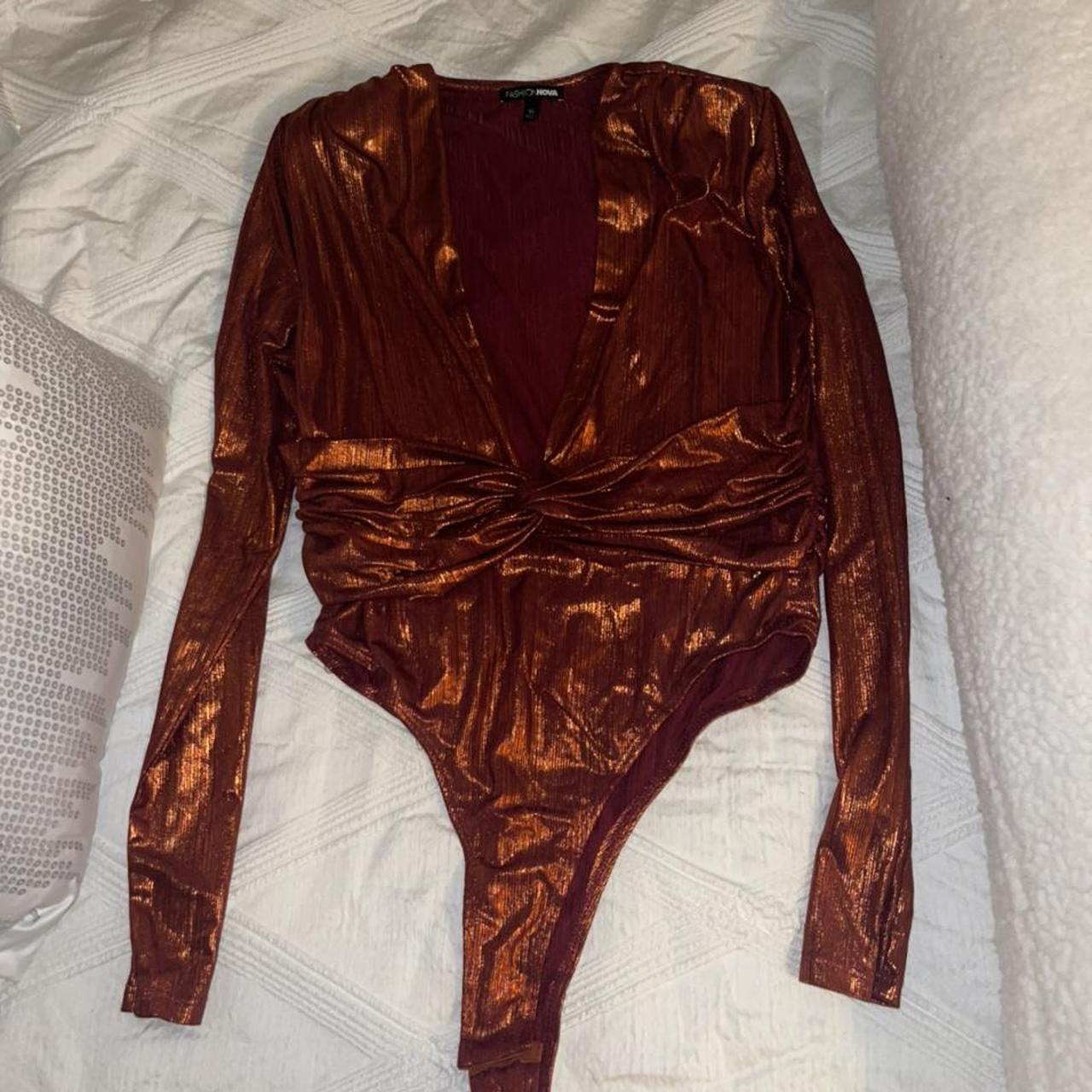 Rust bodysuit. Brand new bought wrong size. - Depop