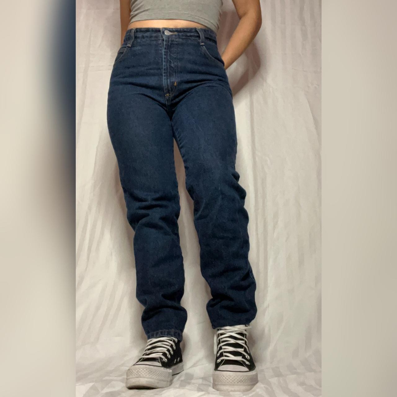 Vintage BONGO Dark Washed High Waisted Straight... - Depop