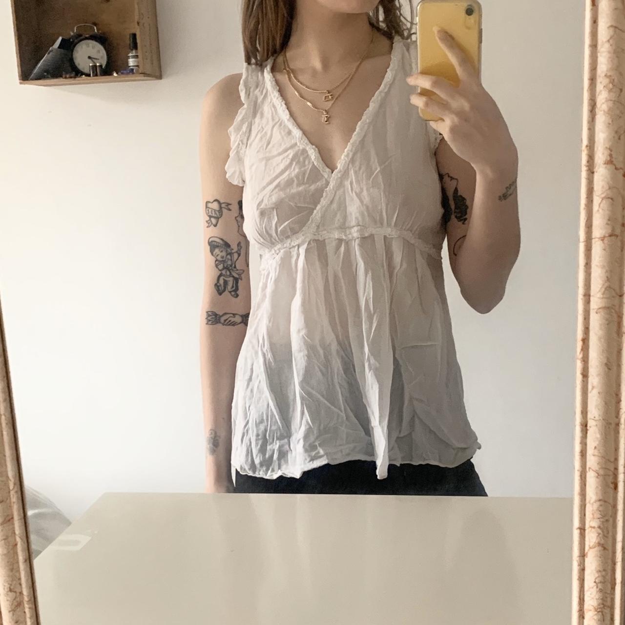 Vintage white top from Noa Noa. Label says M but... - Depop