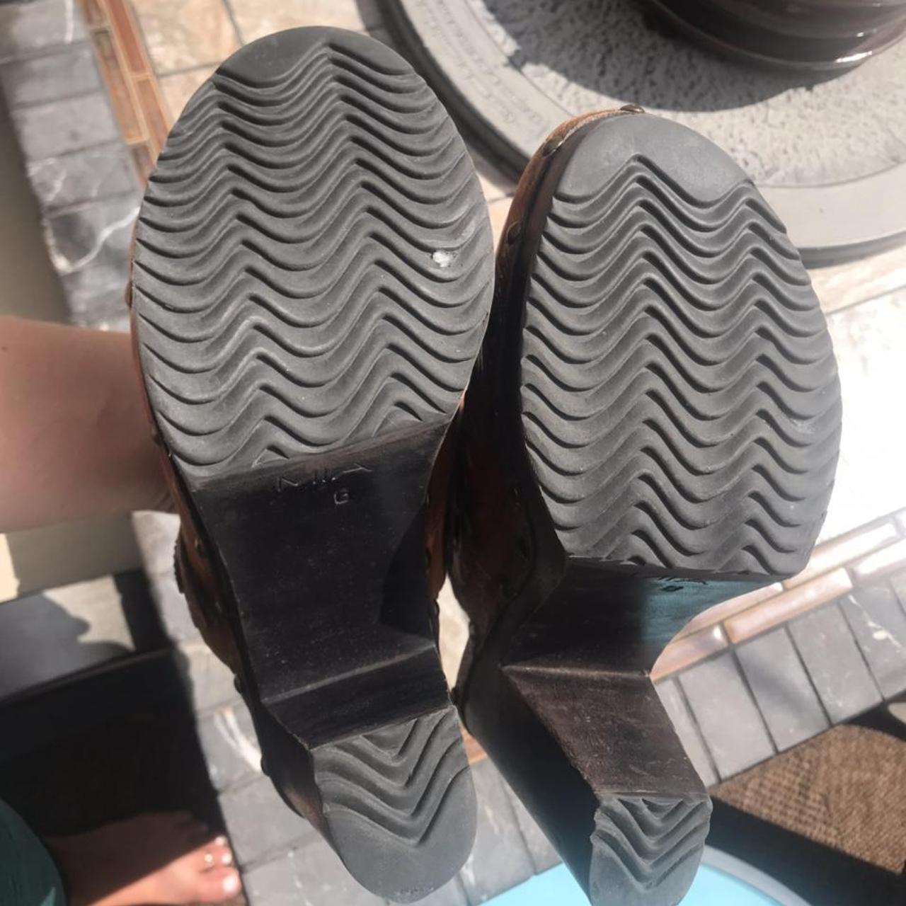 MIA brown leather clog heels lingerie #bra Tags:... - Depop