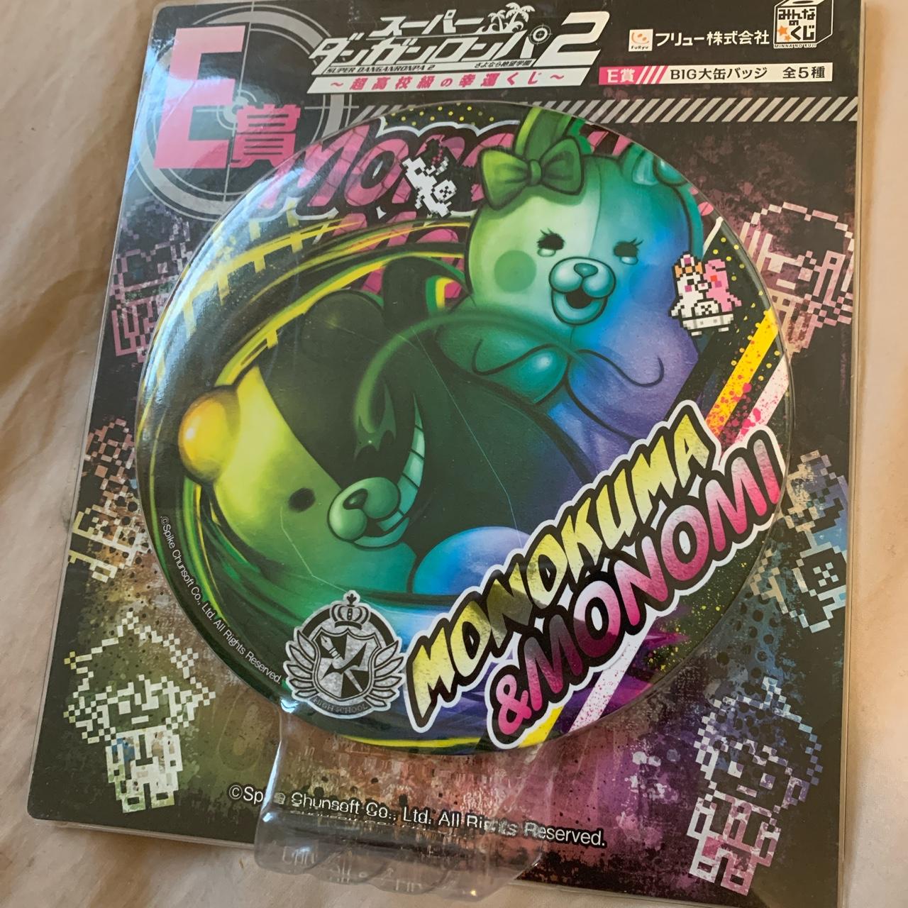 Giant official Monokuma and Monomi button! A lot... - Depop