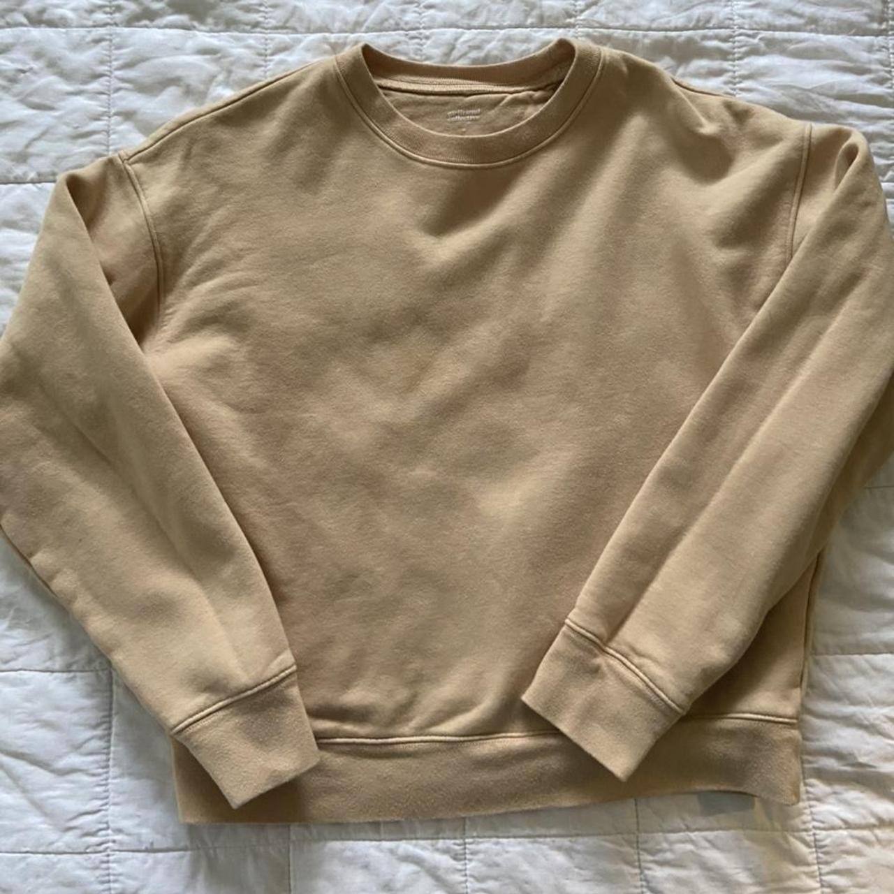 Peach colored girlfriend collective pullover in size... - Depop