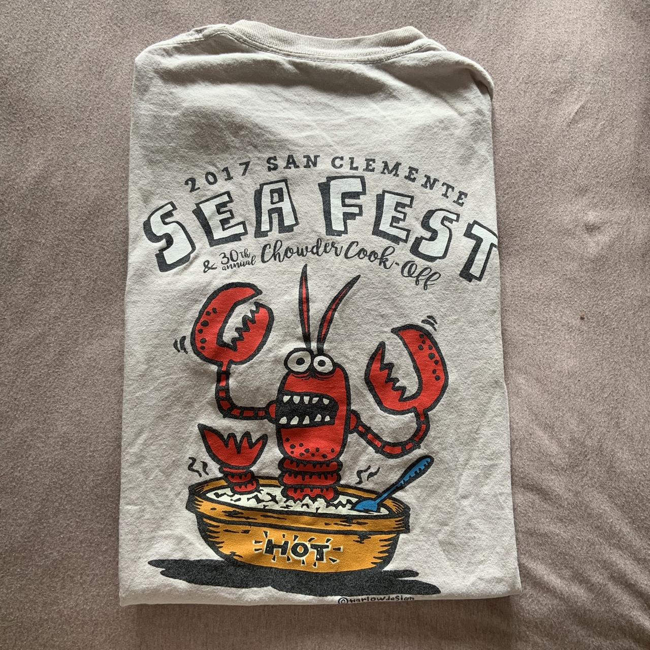 tan graphic tee - labeled m but can fit xs-m... - Depop