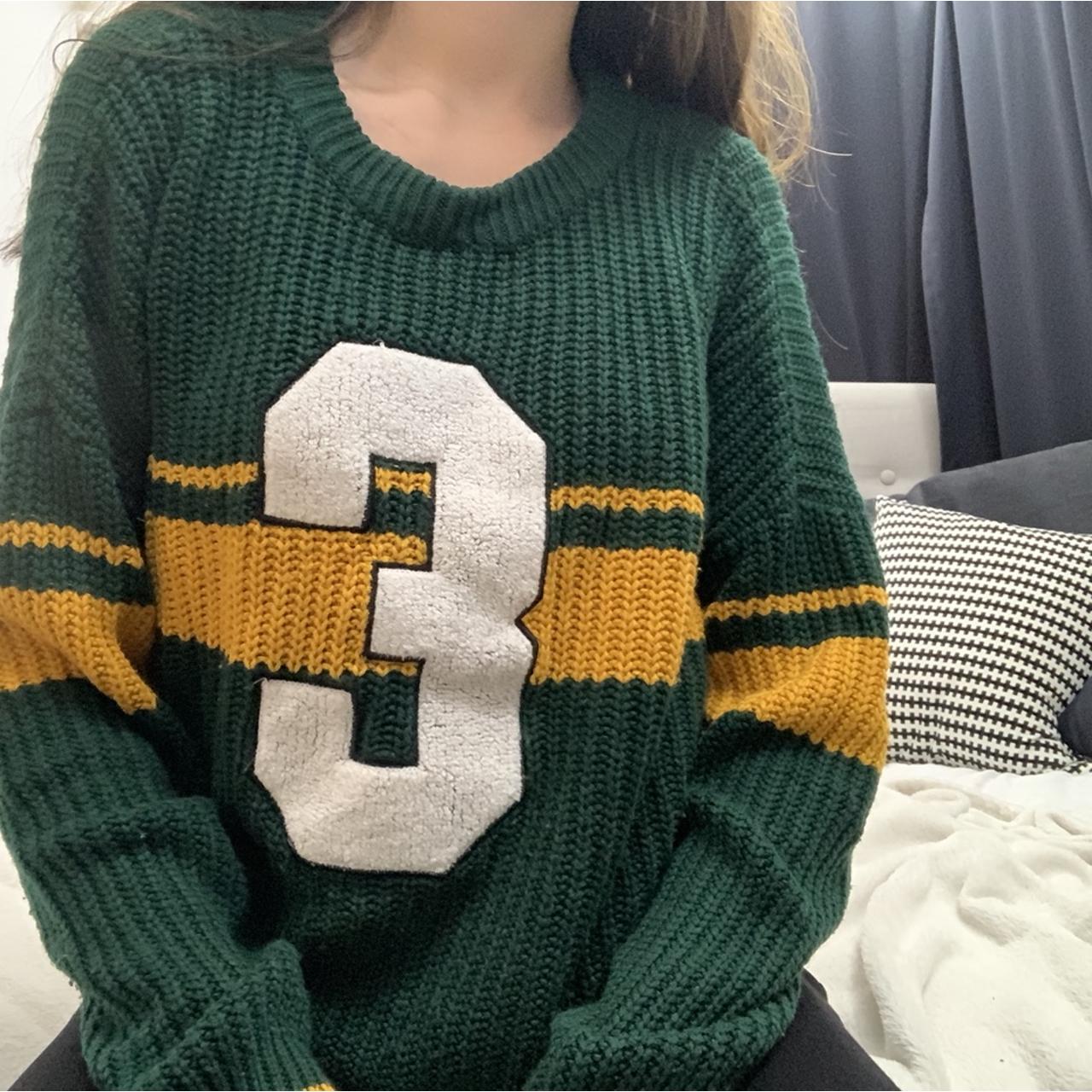 Knitted College Sweater Excellent condition only... - Depop