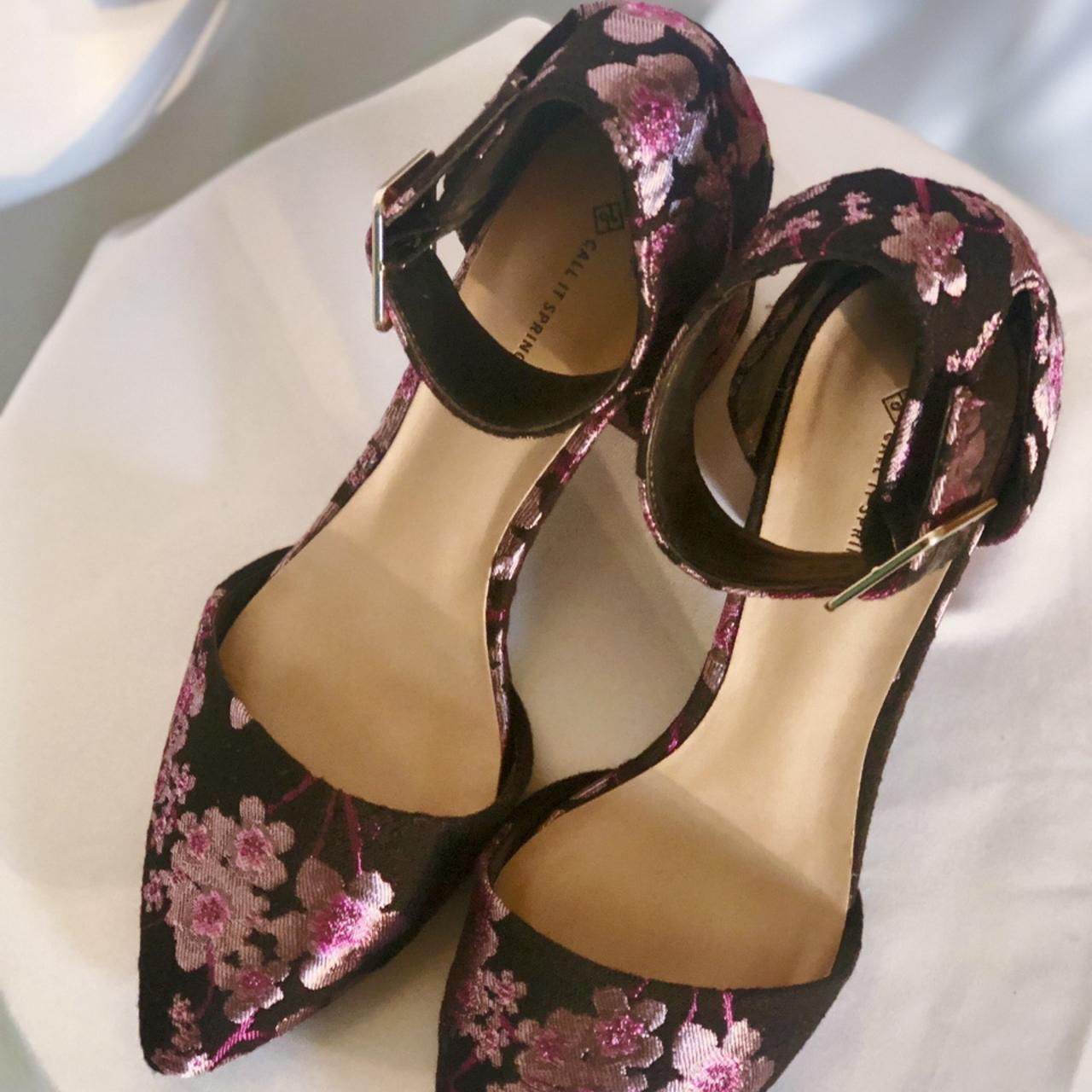 Call it Spring Women's Purple and Black Courts | Depop