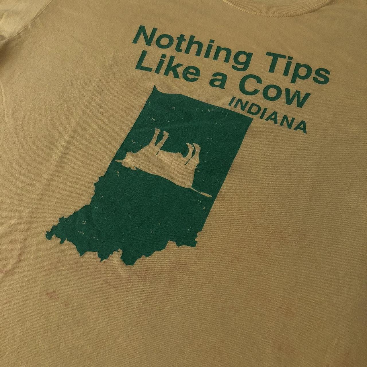“Nothing Tips Like a Cow - Indiana” 2000s graphic... - Depop