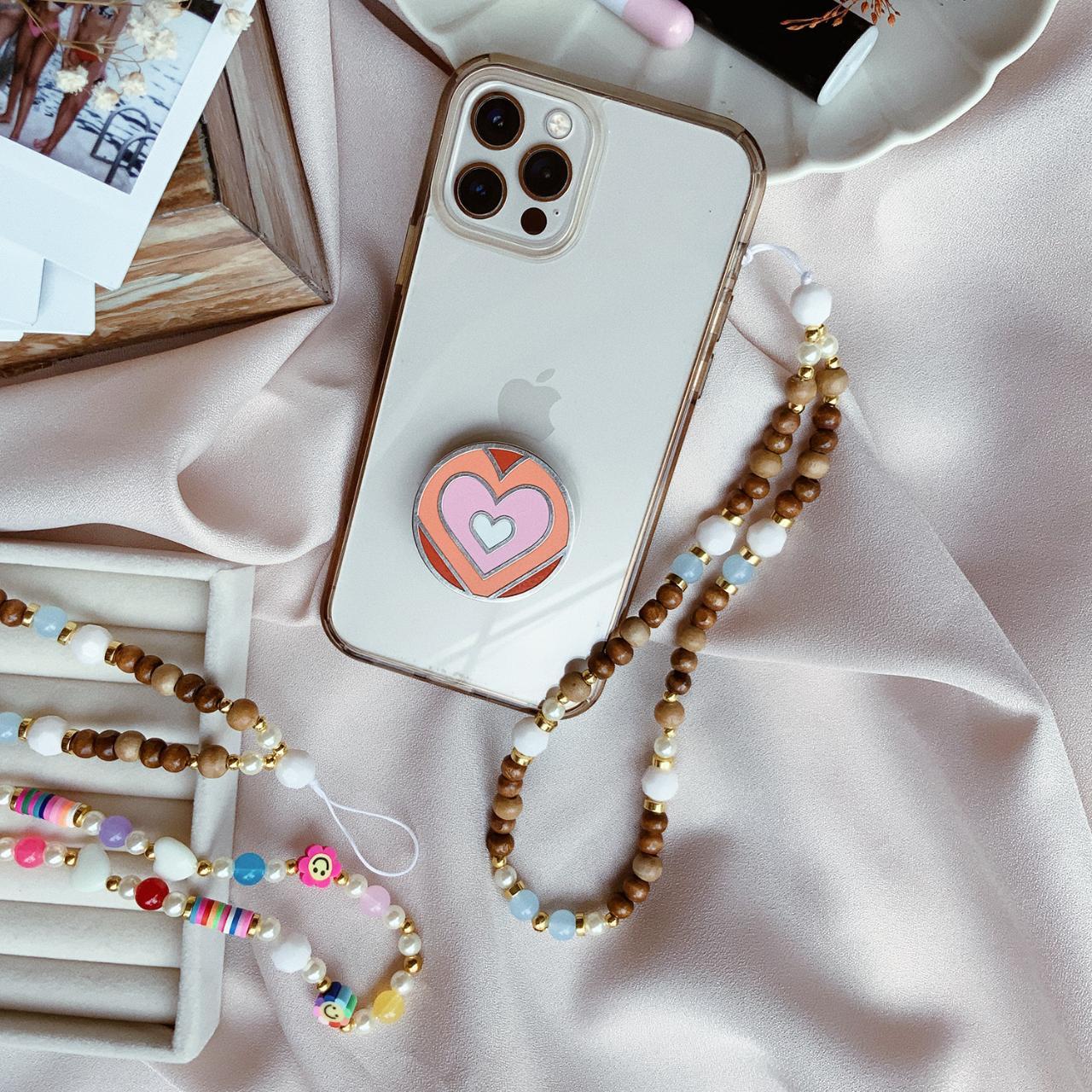 Beaded aesthetic PHONE CHARM / Strap 🌈 ft. hand... - Depop