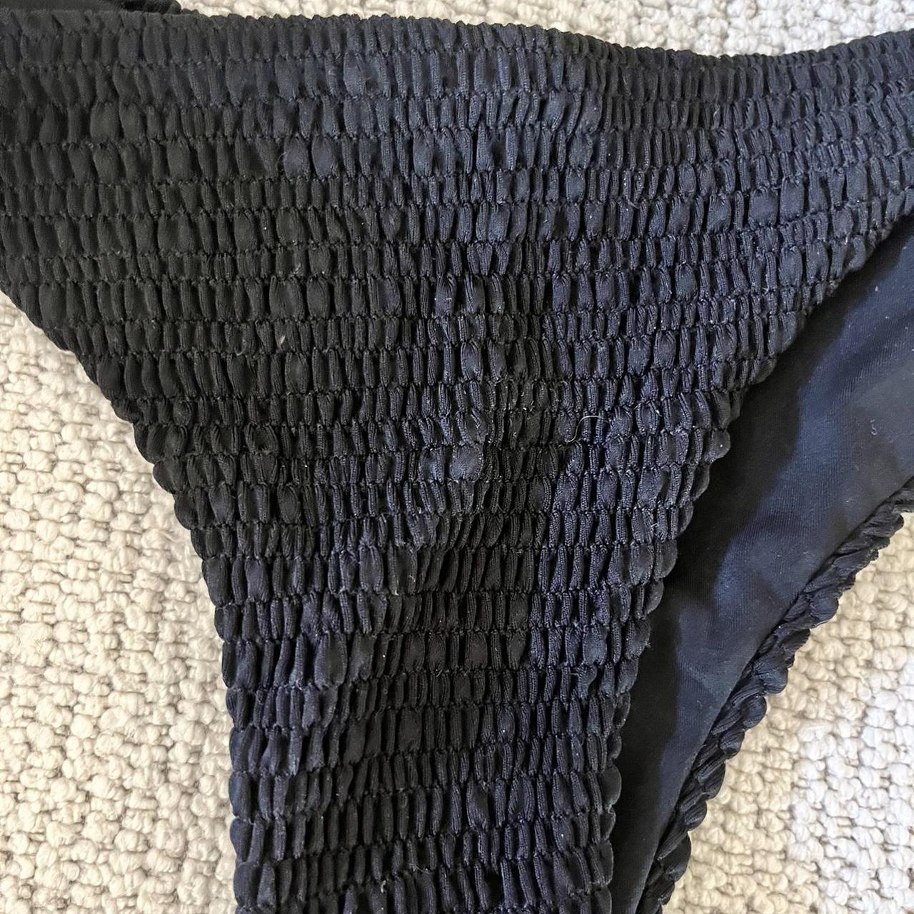 black bikini bottom from wanderlust swim bought in... - Depop