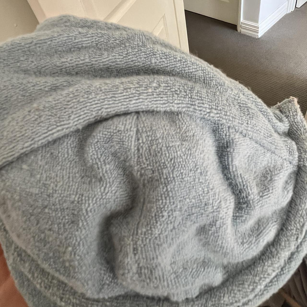 light blue terry towelling bikini top size medium... - Depop