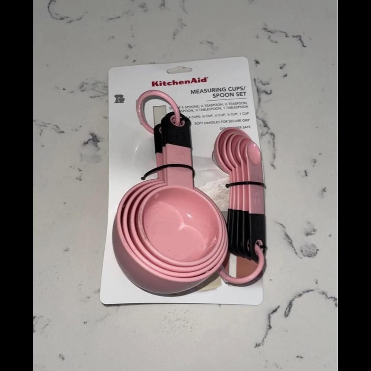 KitchenAid pink measuring cups and spoons - Depop