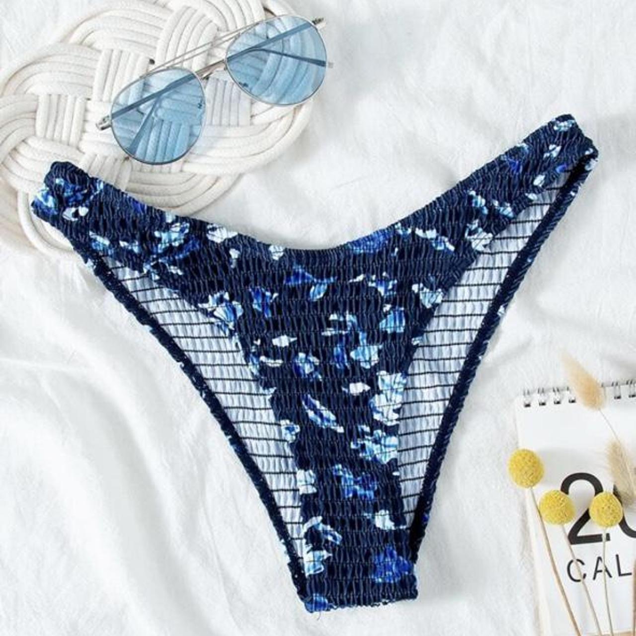Blue bathing suit set, swimwear set • never worn,... - Depop
