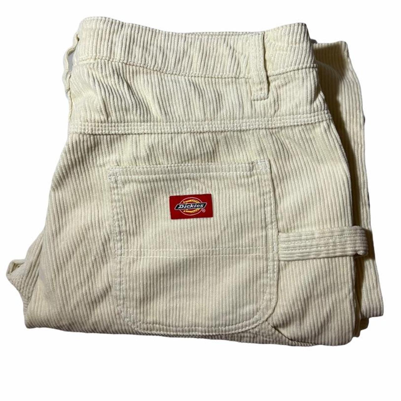 Cream Straight Leg Corduroy Dickies Carpenter Depop