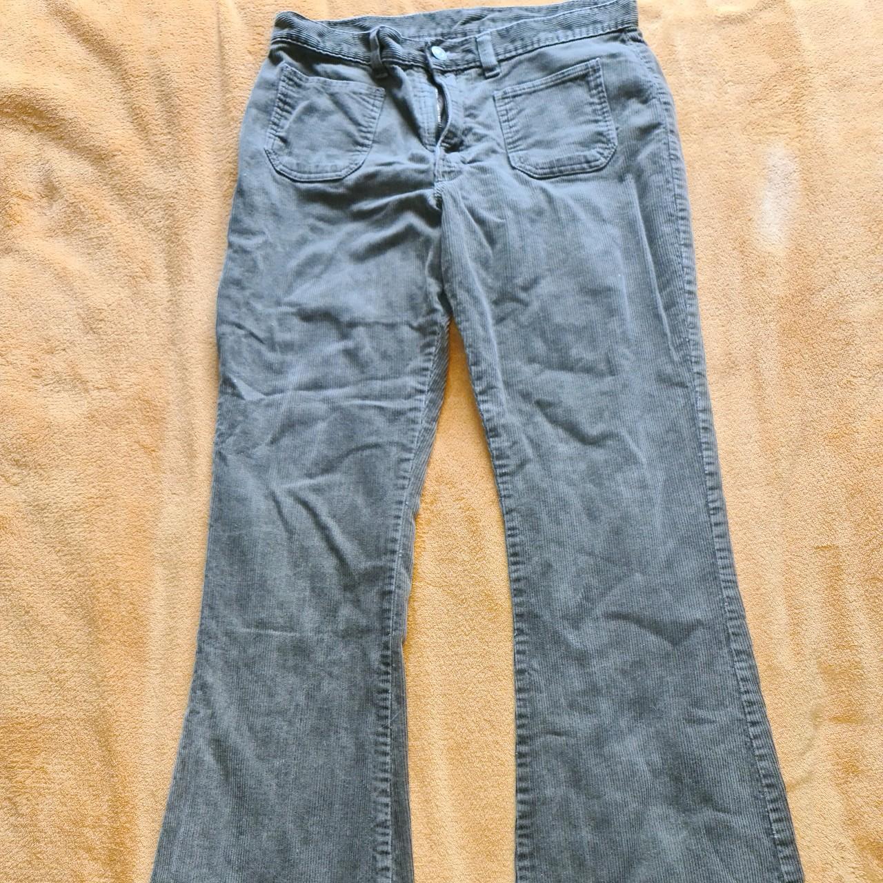 Original 90's khaki flared cords. Good used... - Depop