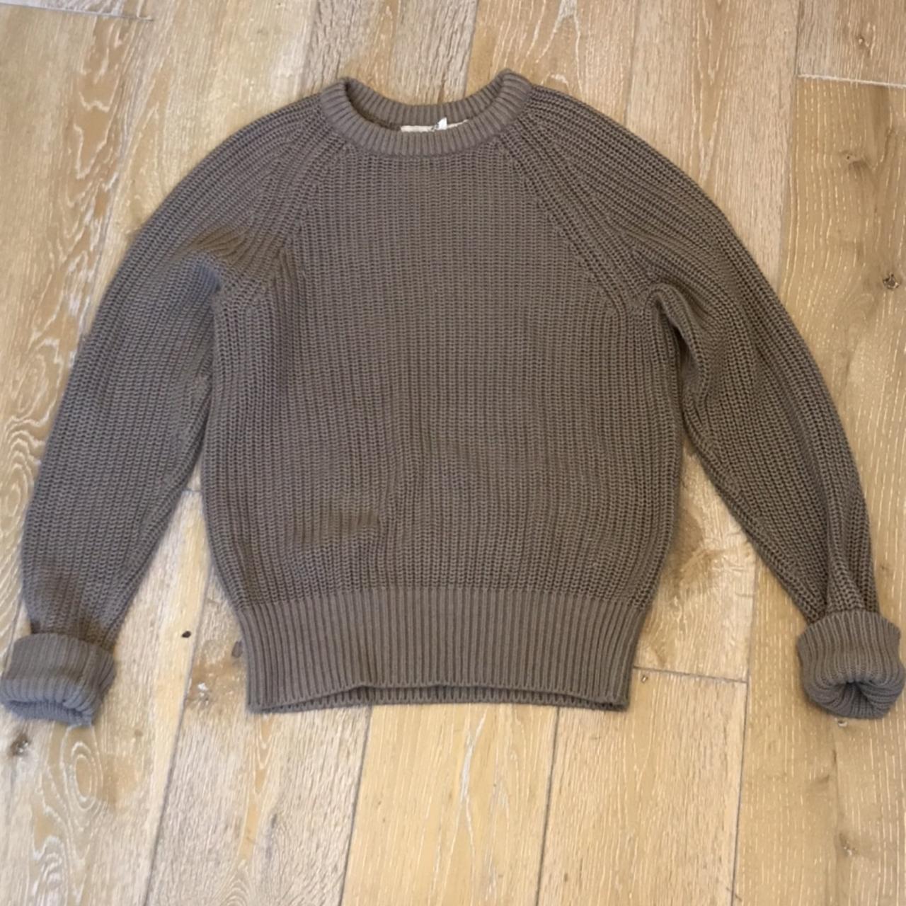 Knitted brown jumper extra small - Depop