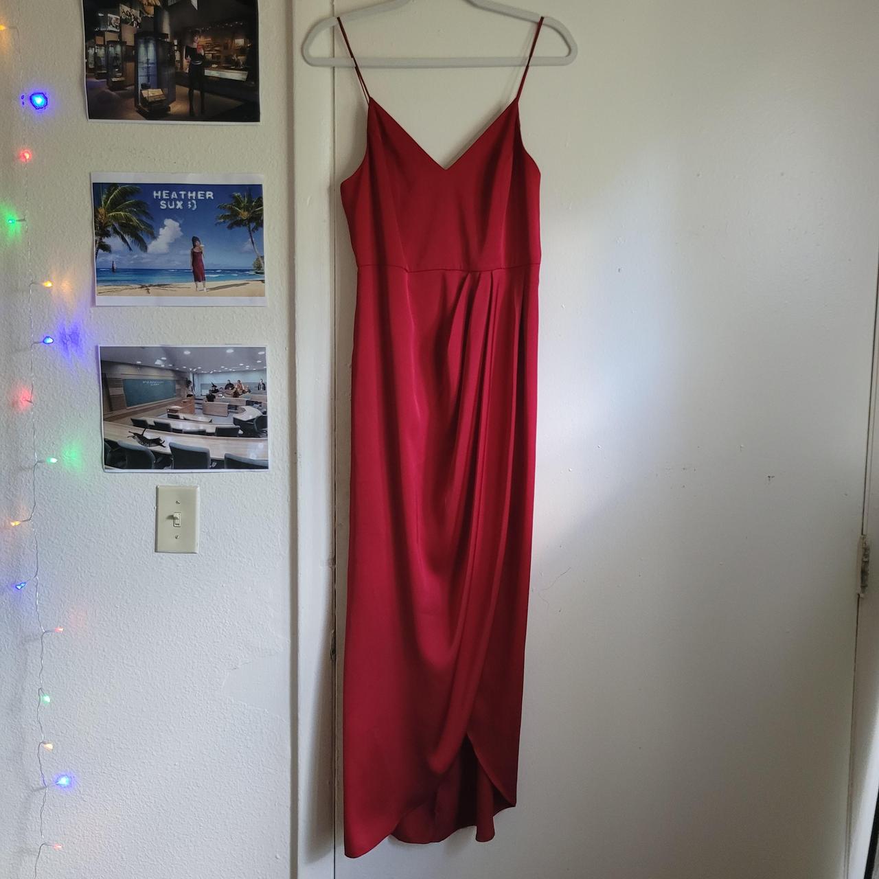 Express size 8 ruby red midi dress, tulip style... - Depop