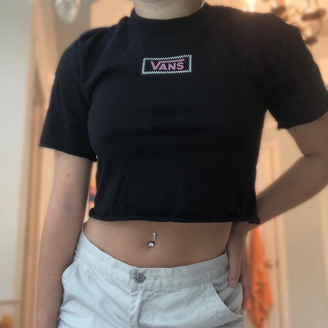 Urban Outfitters Black Vans cropped t 🖤 Urban... - Depop