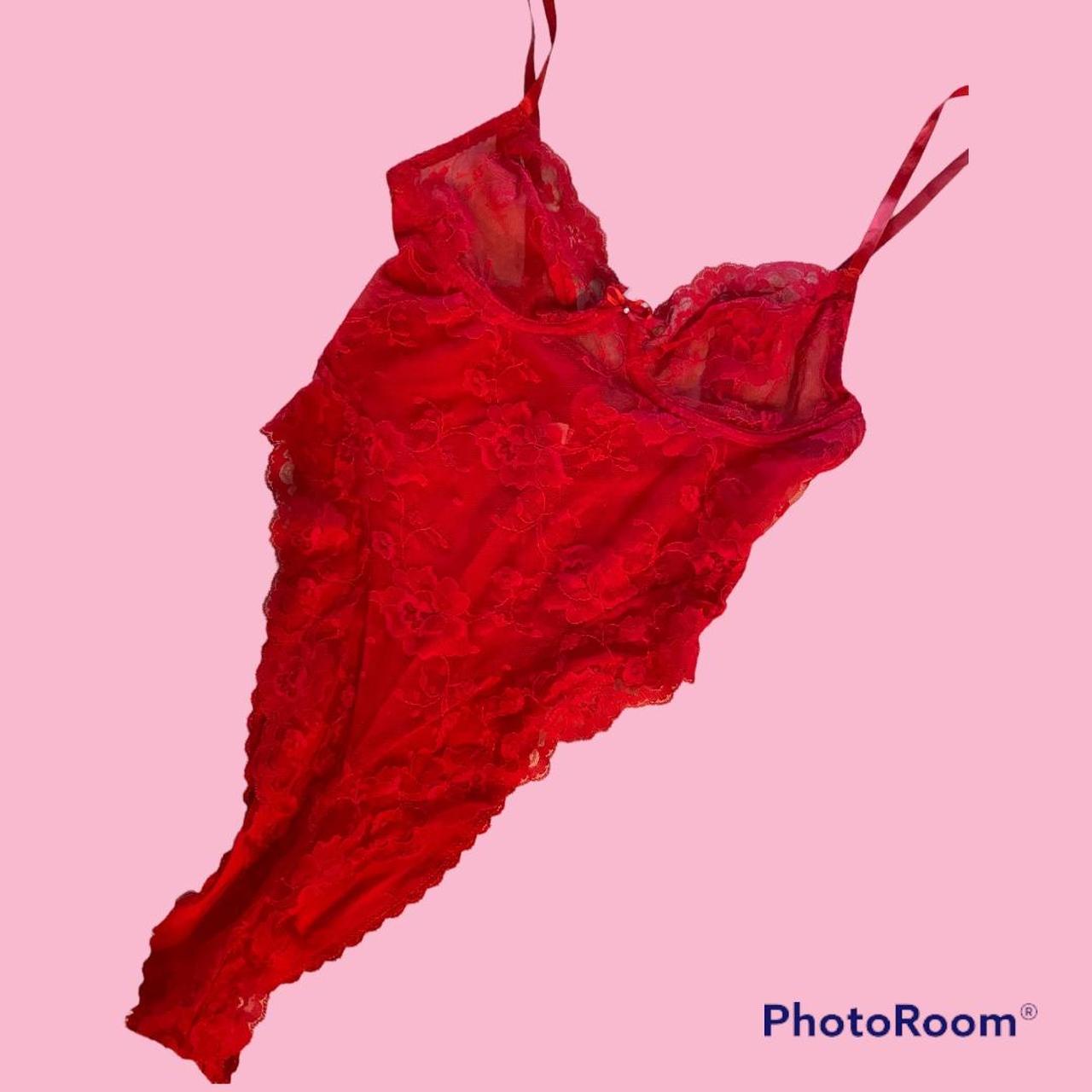 Red lace teddy/ bodysuit size medium Gorgeous... - Depop