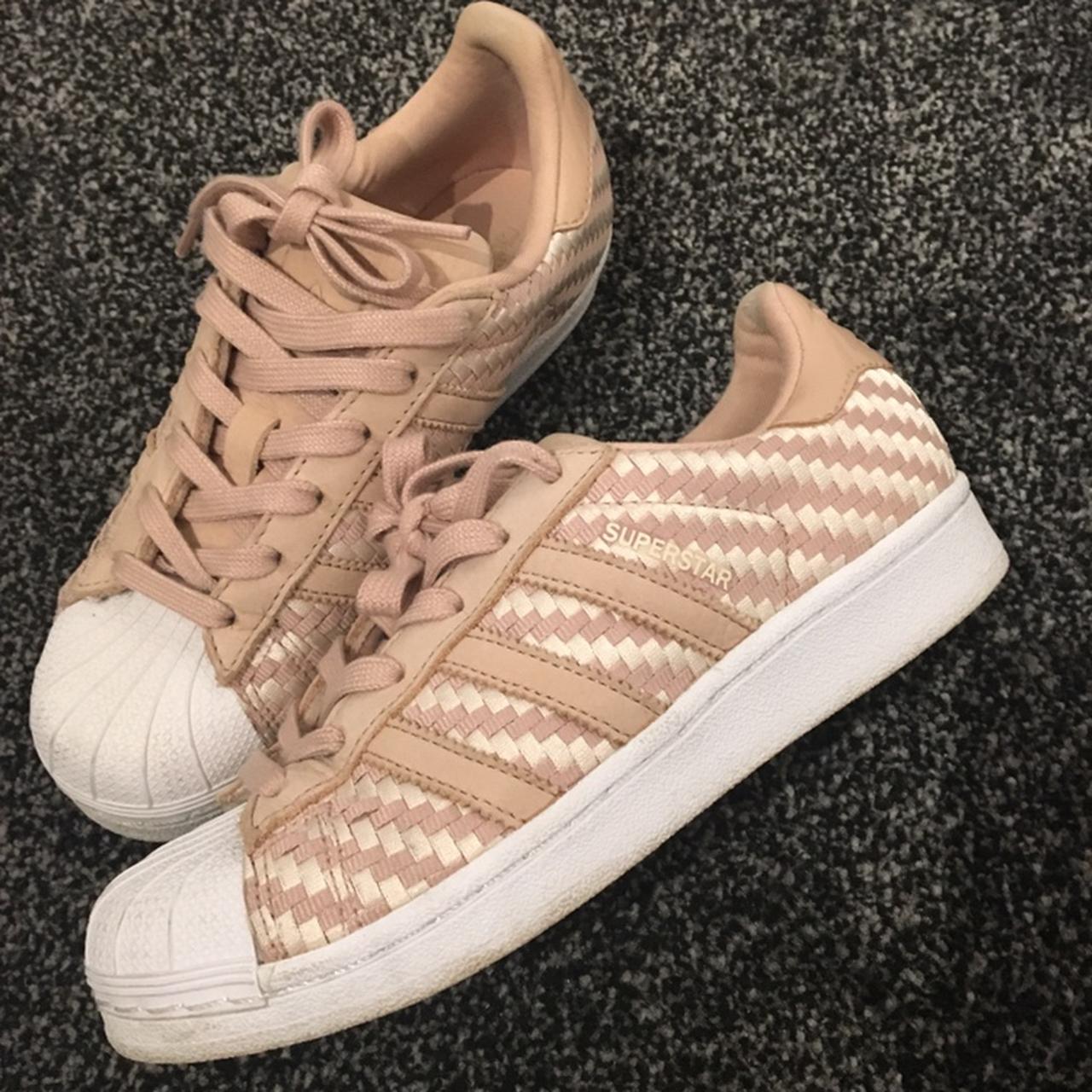 Pink Adidas Superstars Pink trainers Limited... - Depop