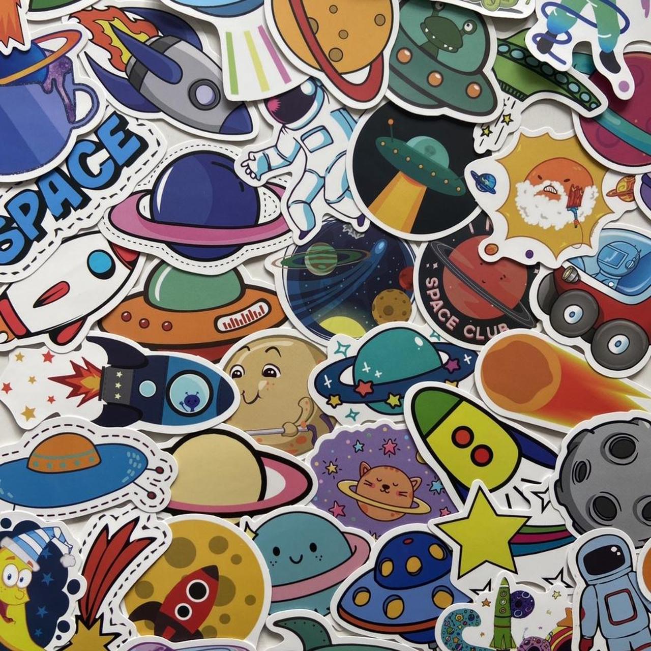 space ufo mars moon sticker bundle -if you see one... - Depop