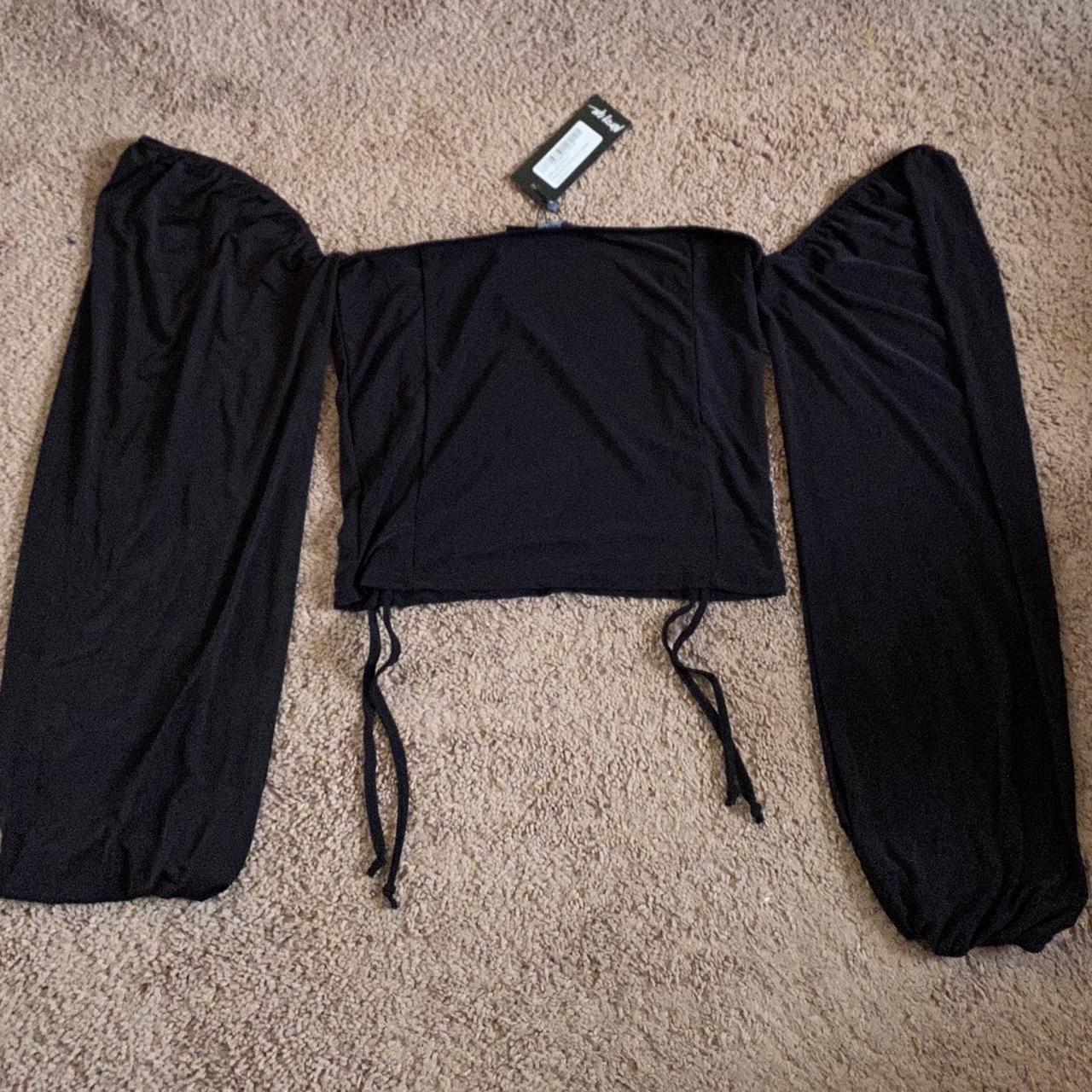 Nasty gal off the shoulder crop top blouse Brand new... - Depop