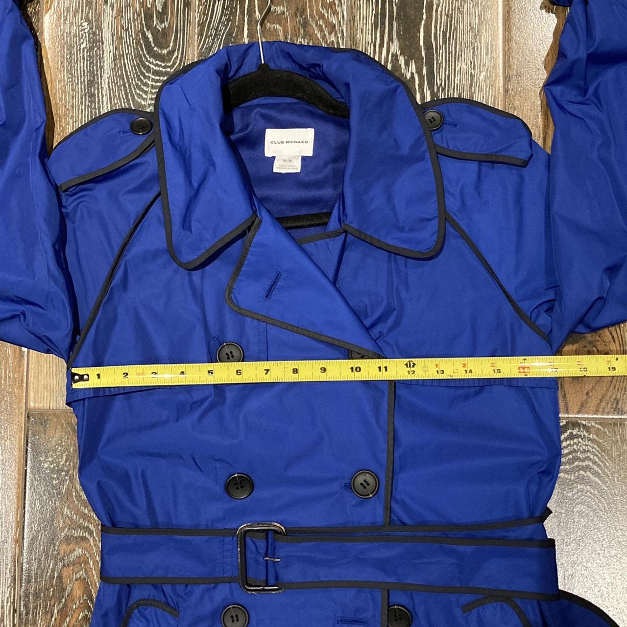 Club Monaco Blue Trench Coat. Women’s Medium. Gently... - Depop