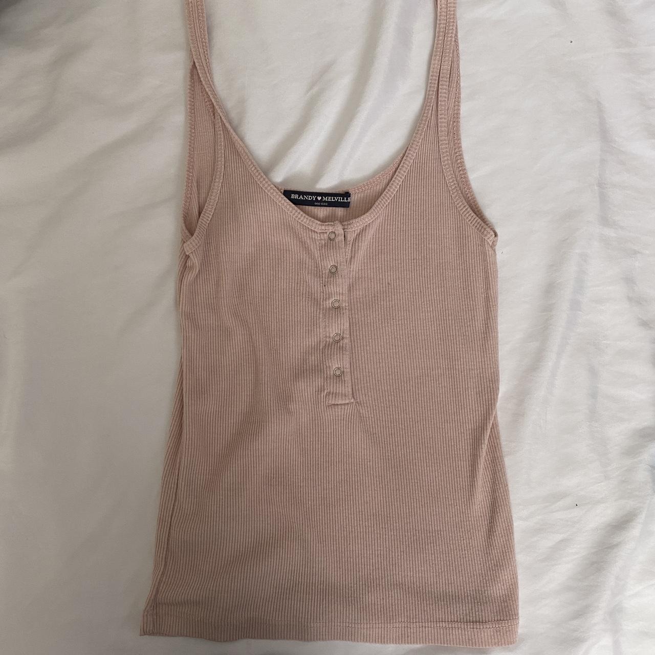 Brandy Melville Women's Pink Vest | Depop
