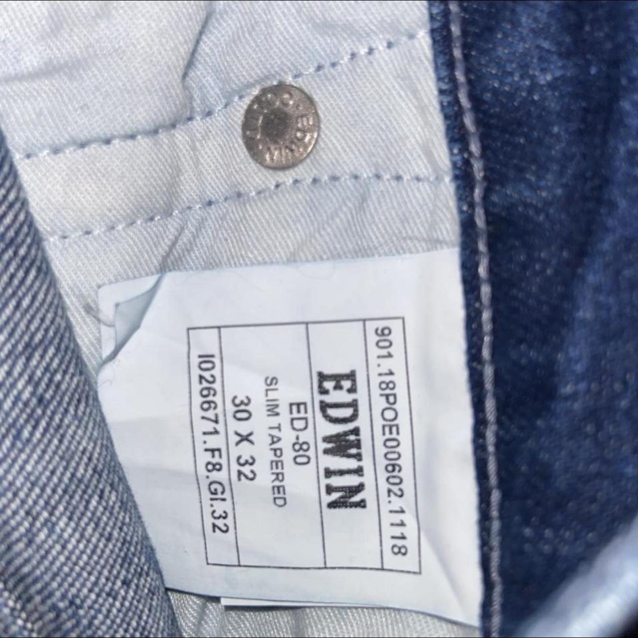 Blue Edwin Jeans ED-80 30x32 Hardly worn - Depop