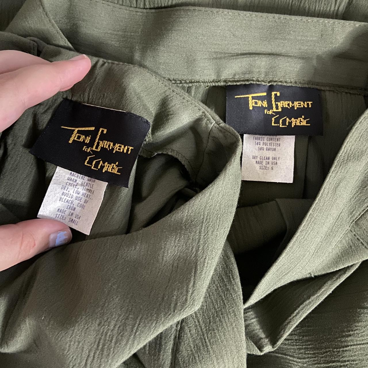 🌲vintage toni garment for CC magic green skirt... - Depop