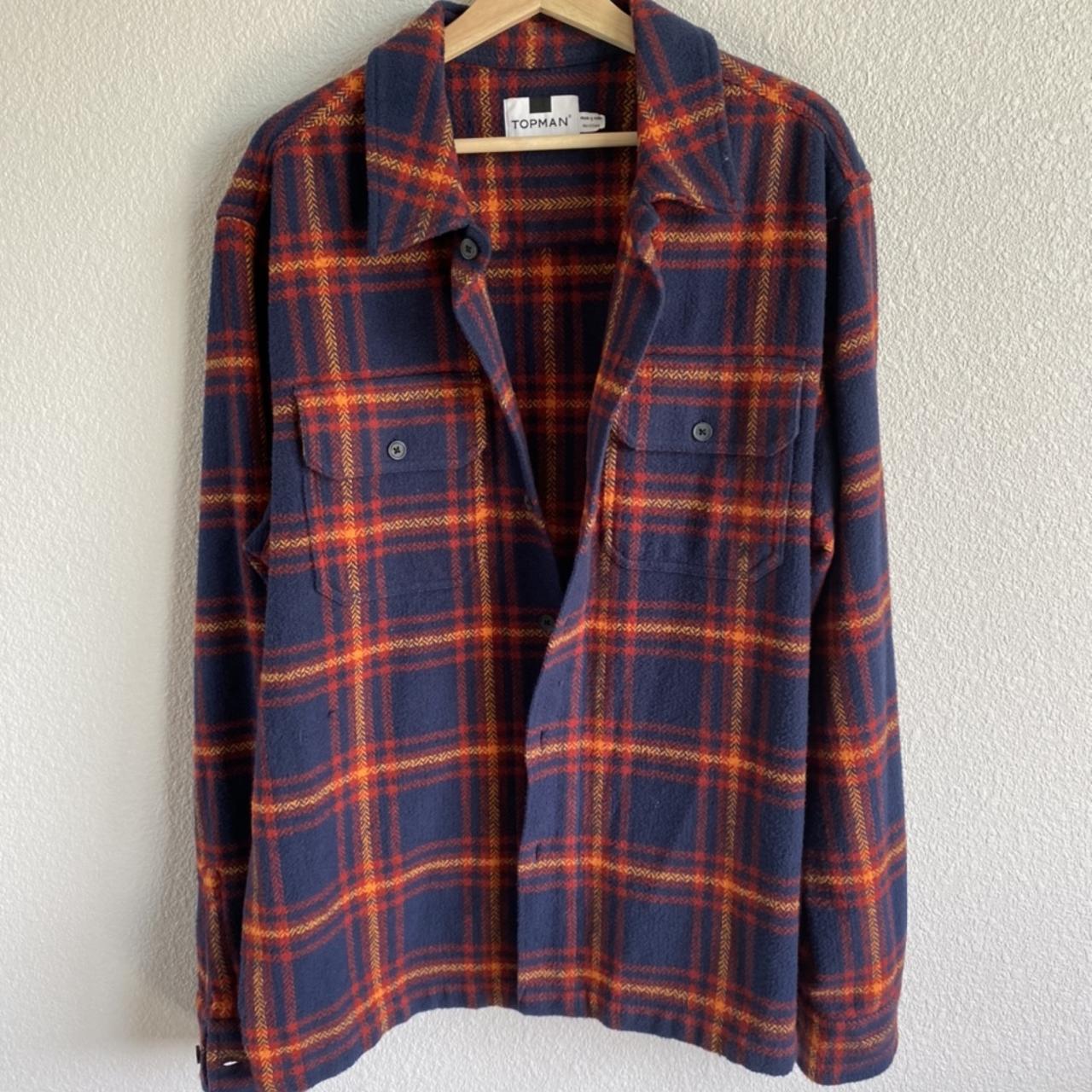 Topman Flannel Worn once basically brand new Very... - Depop