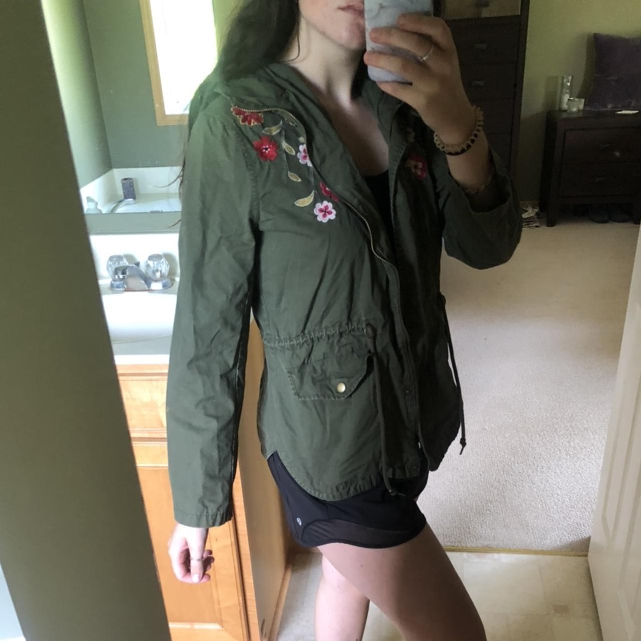 GREEN JACKET Super cute green jacket With light... - Depop