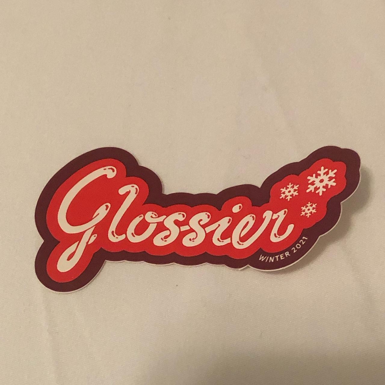 limited edition glossier winter 2021 sticker -... - Depop