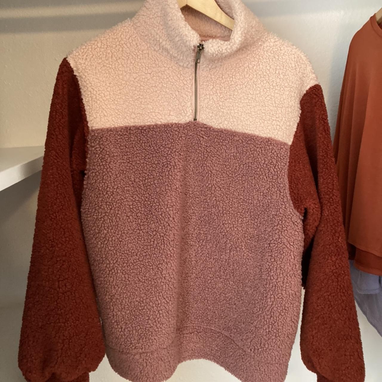 Target Women's Burgundy and Red Coat | Depop