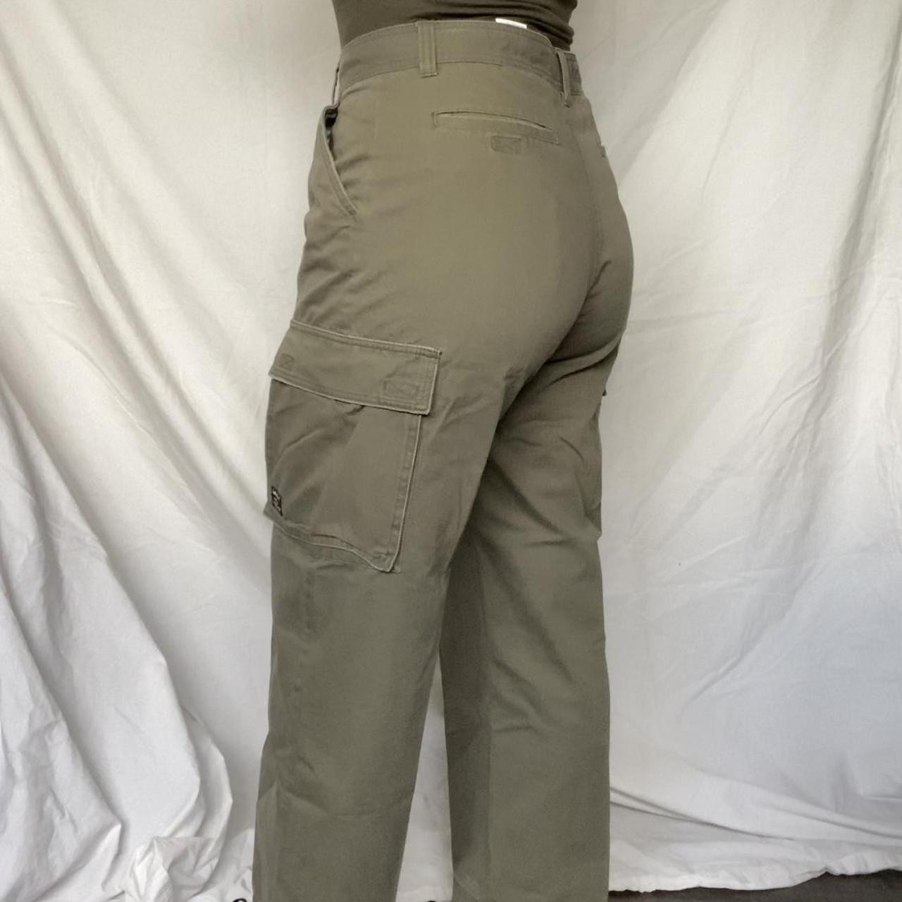 Timberland Men's Khaki and Green Trousers | Depop