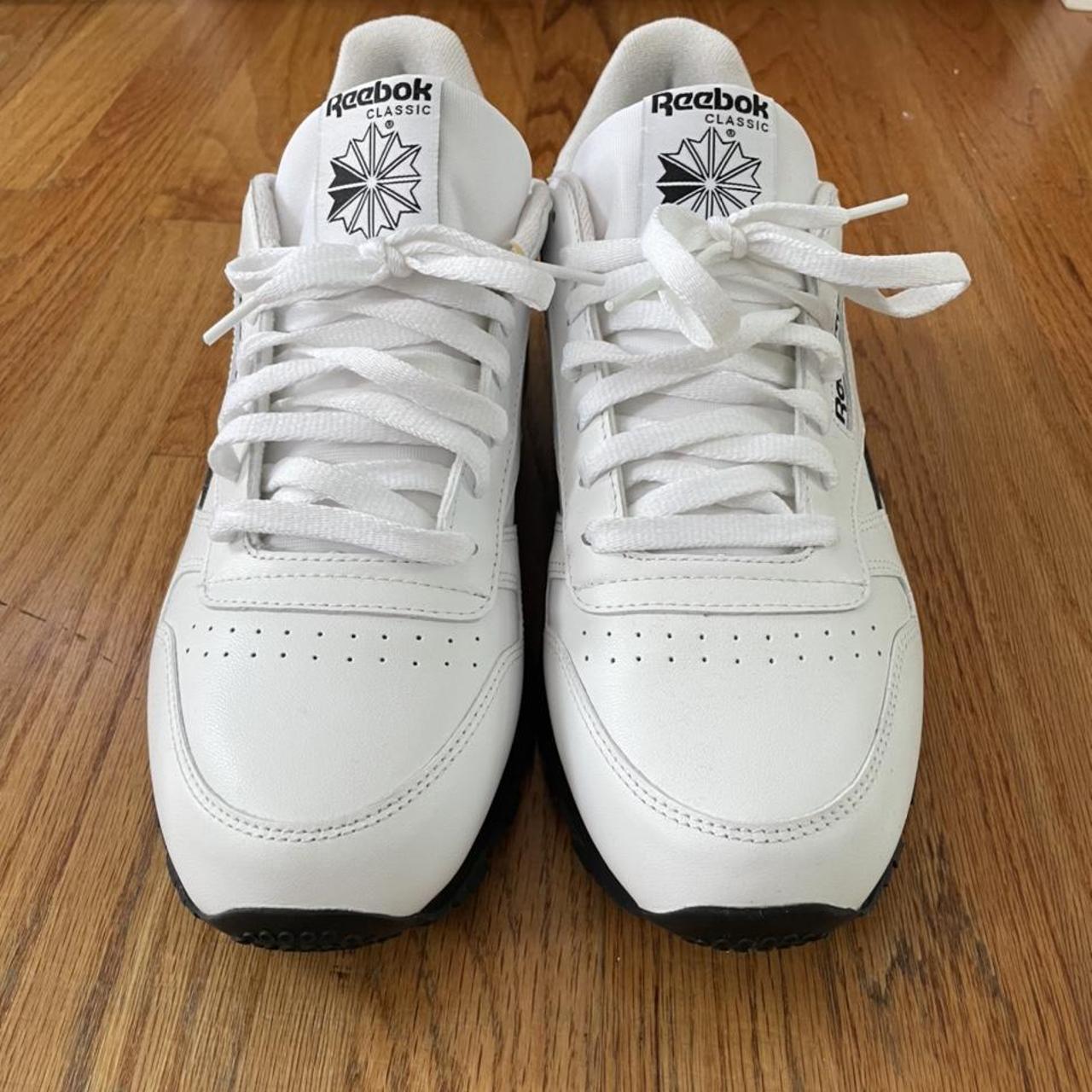 Black and white Reebok vintage 1983 model. Size... - Depop