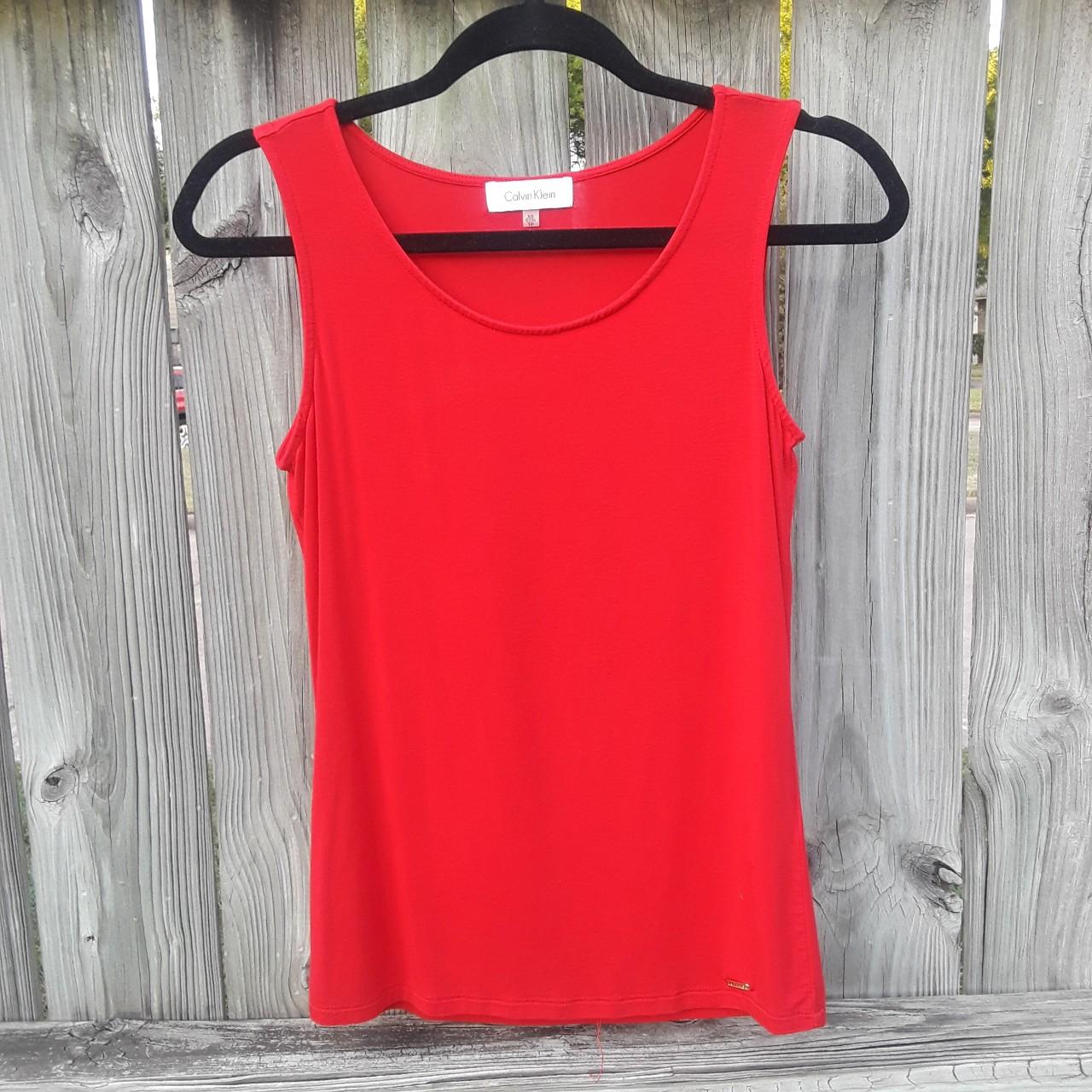 Calvin Klein red tank top! Bright red tank top... - Depop
