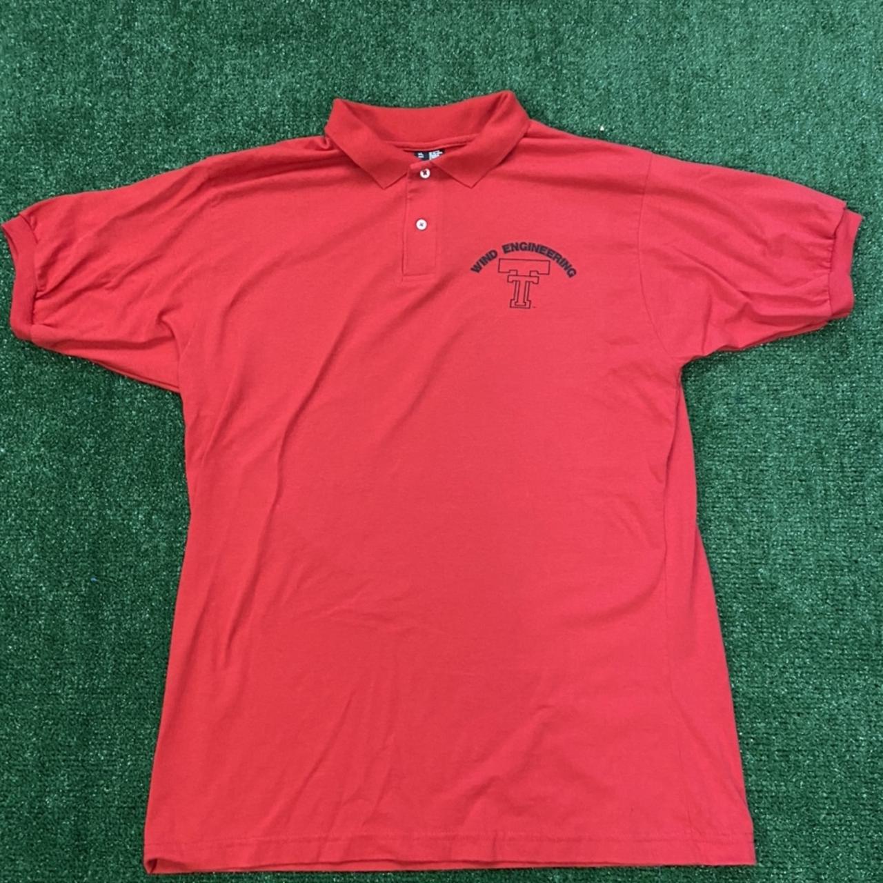 Vintage Texas Tech Wind Engineering Polo Size XL... - Depop