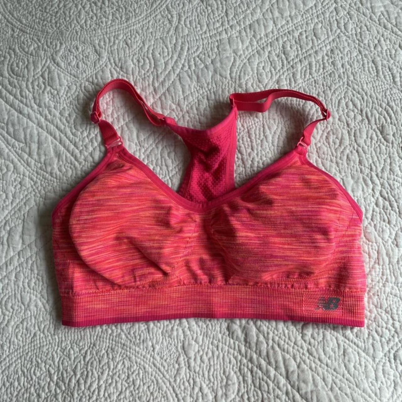 hot pink new balance racerback bra! option for... - Depop