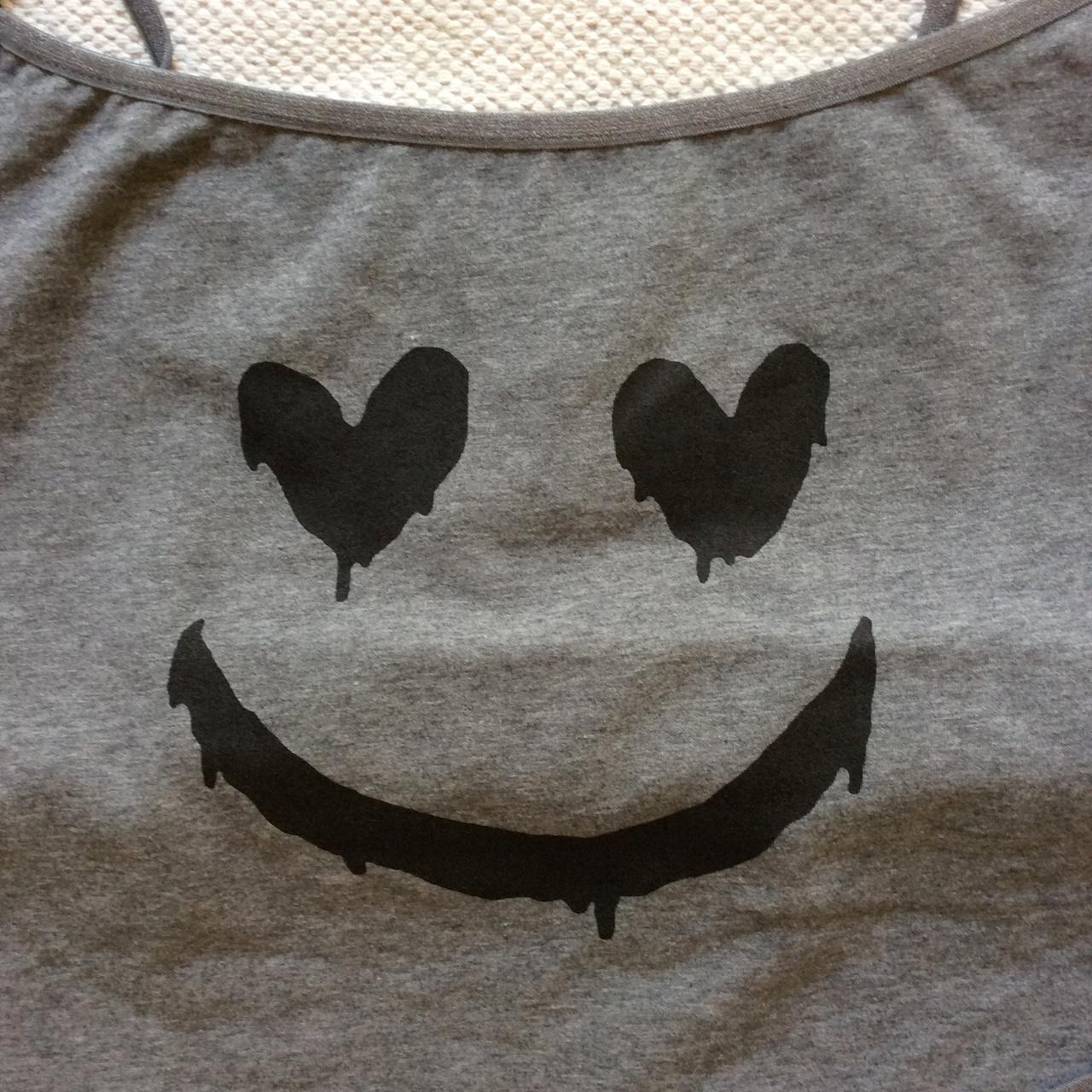 Smiley goth heart tank and pants set Cotton with... - Depop