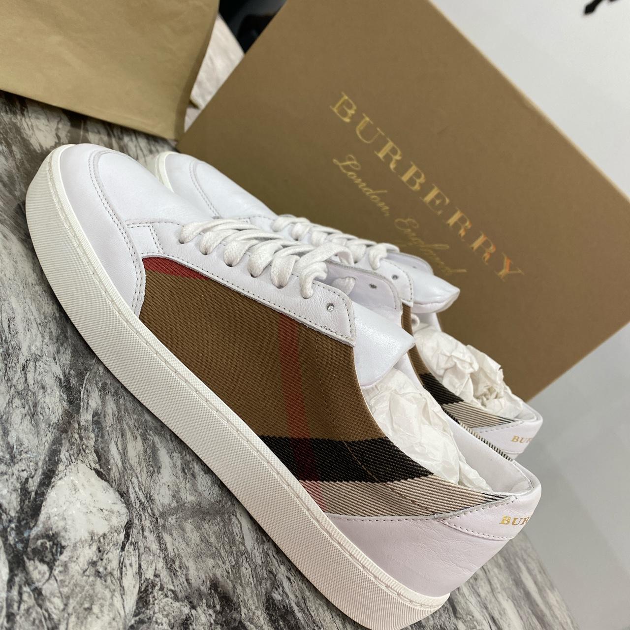 Selling Burberry sneakers worn once Size euro... - Depop