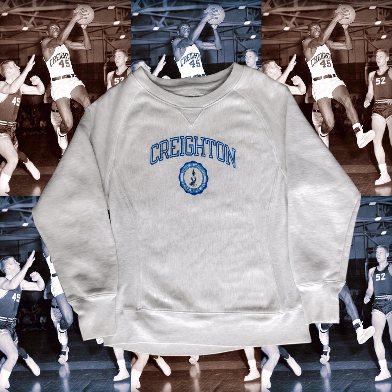 Retro classic Creighton University sweatshirt 🐣💙🤍... - Depop
