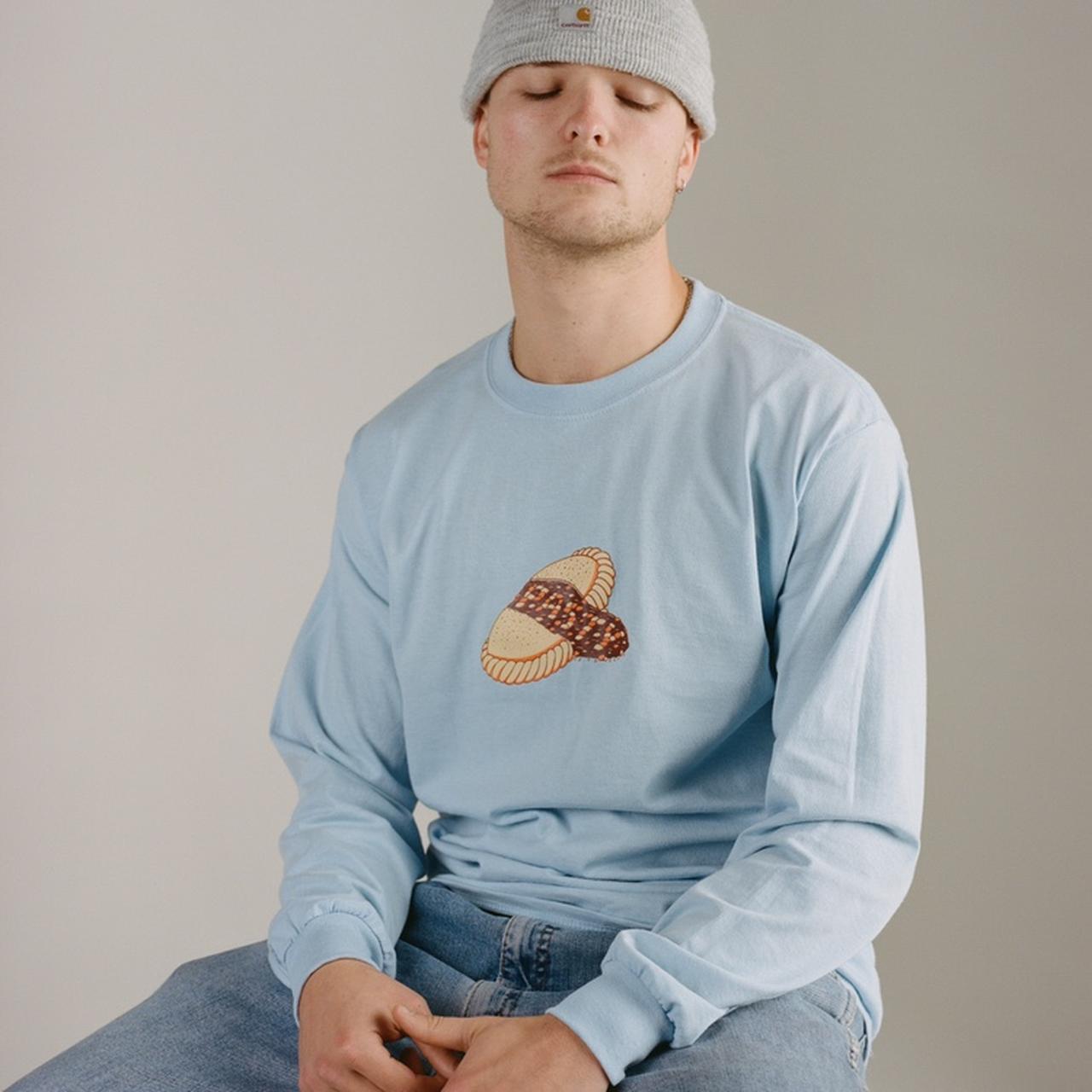 Pasty Skateboards Eaten Pasty Baby Blue Long... - Depop