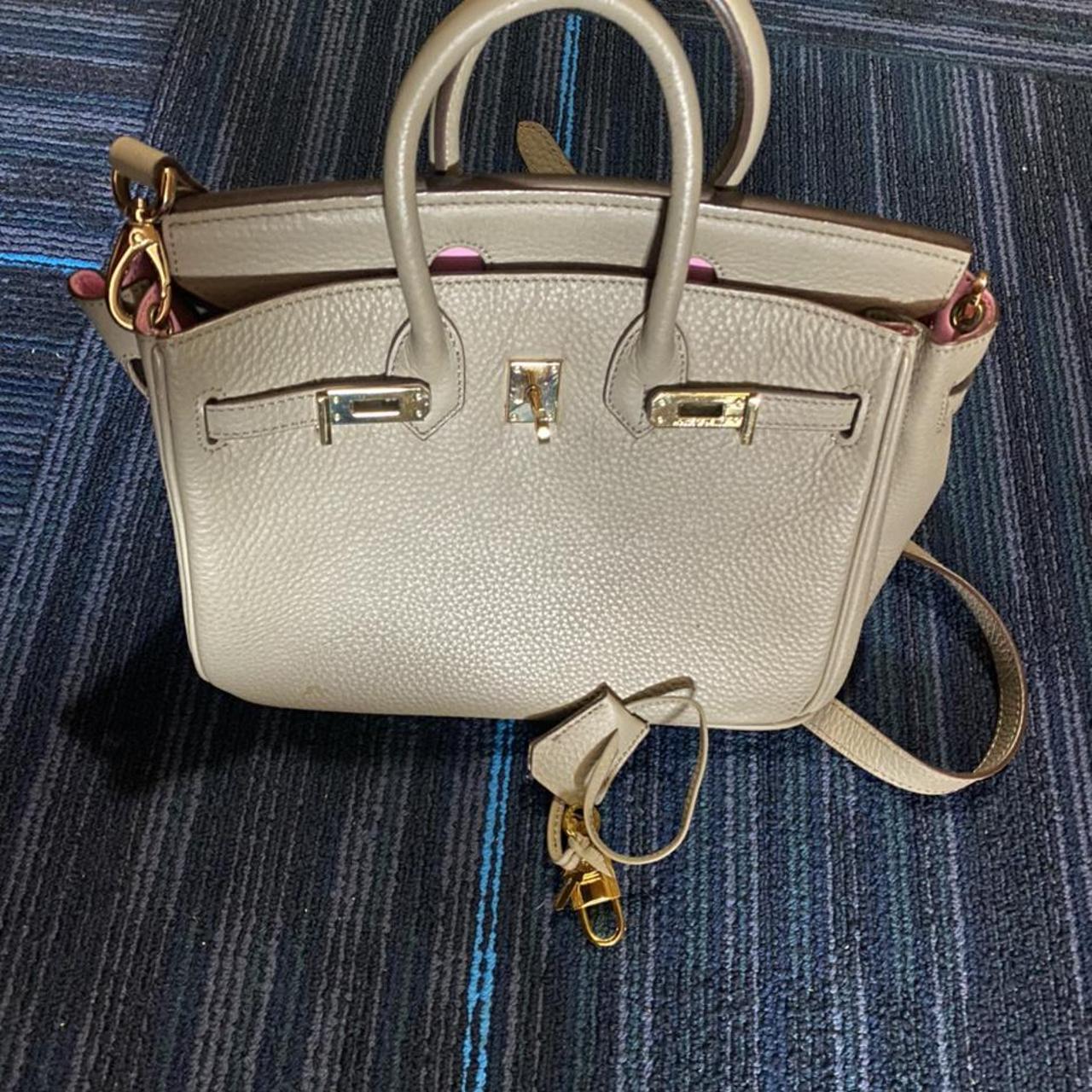 House Of Hello I Am Not Hermes Handbag Beige Pink... | Depop