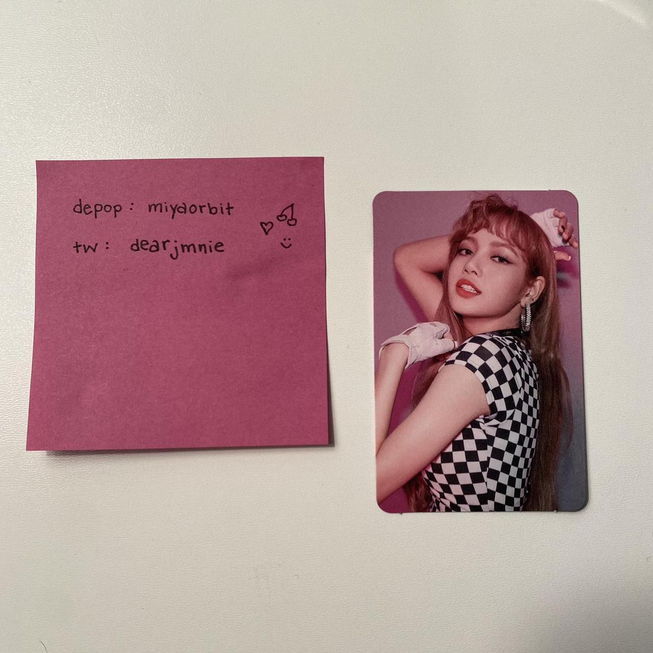 blackpink lisa square up “PINK” version photocard... - Depop