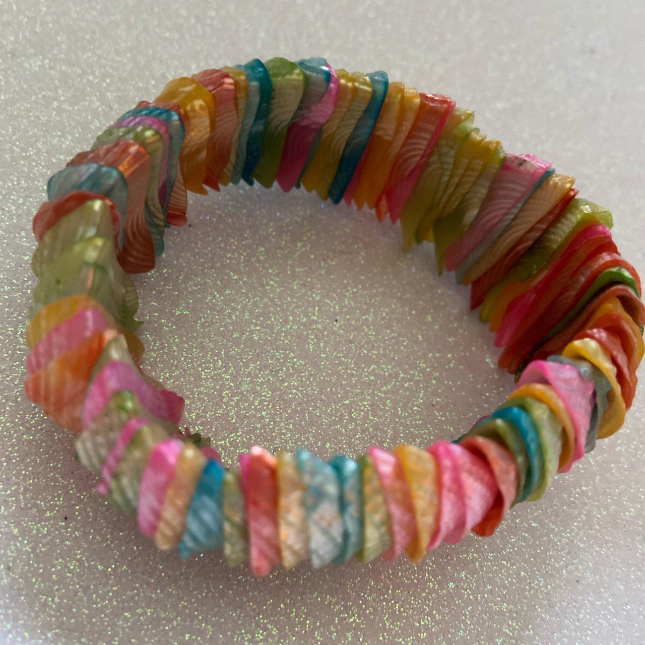 Multi Colored sea shell bracelet. Was purchased from... - Depop