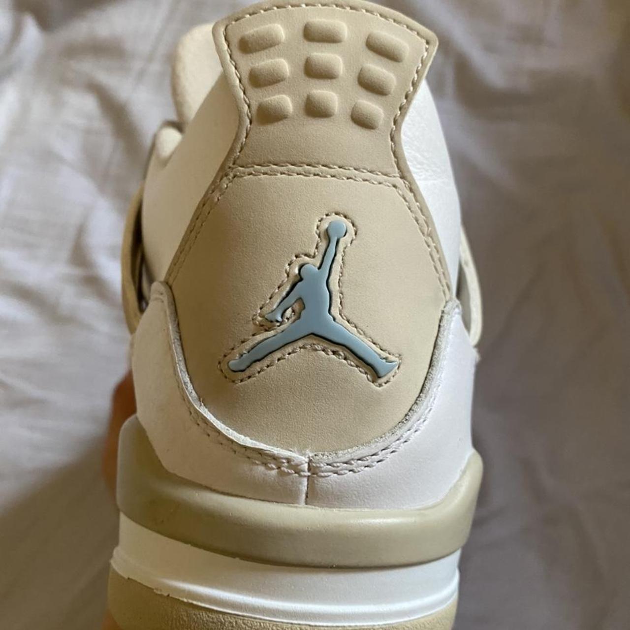 Air Jordan 4 Retro in color ‘Sand Linen’ -... - Depop